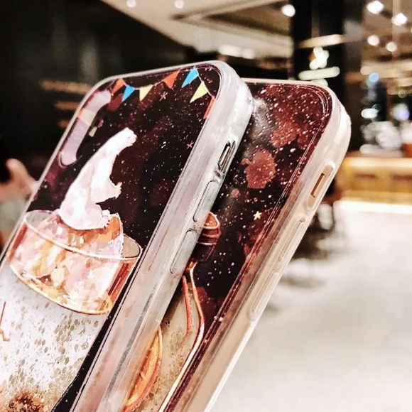 Accessories | Glitter Liquid Quicksand Brown Bear Phone Case | Poshmark